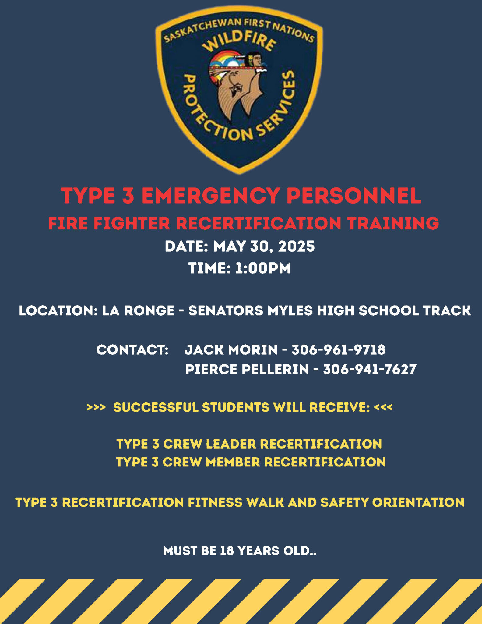 TYPE 3 EMERGENCY PERSONNEL FIRE FIGHTER recertification TRAINING – LA ...